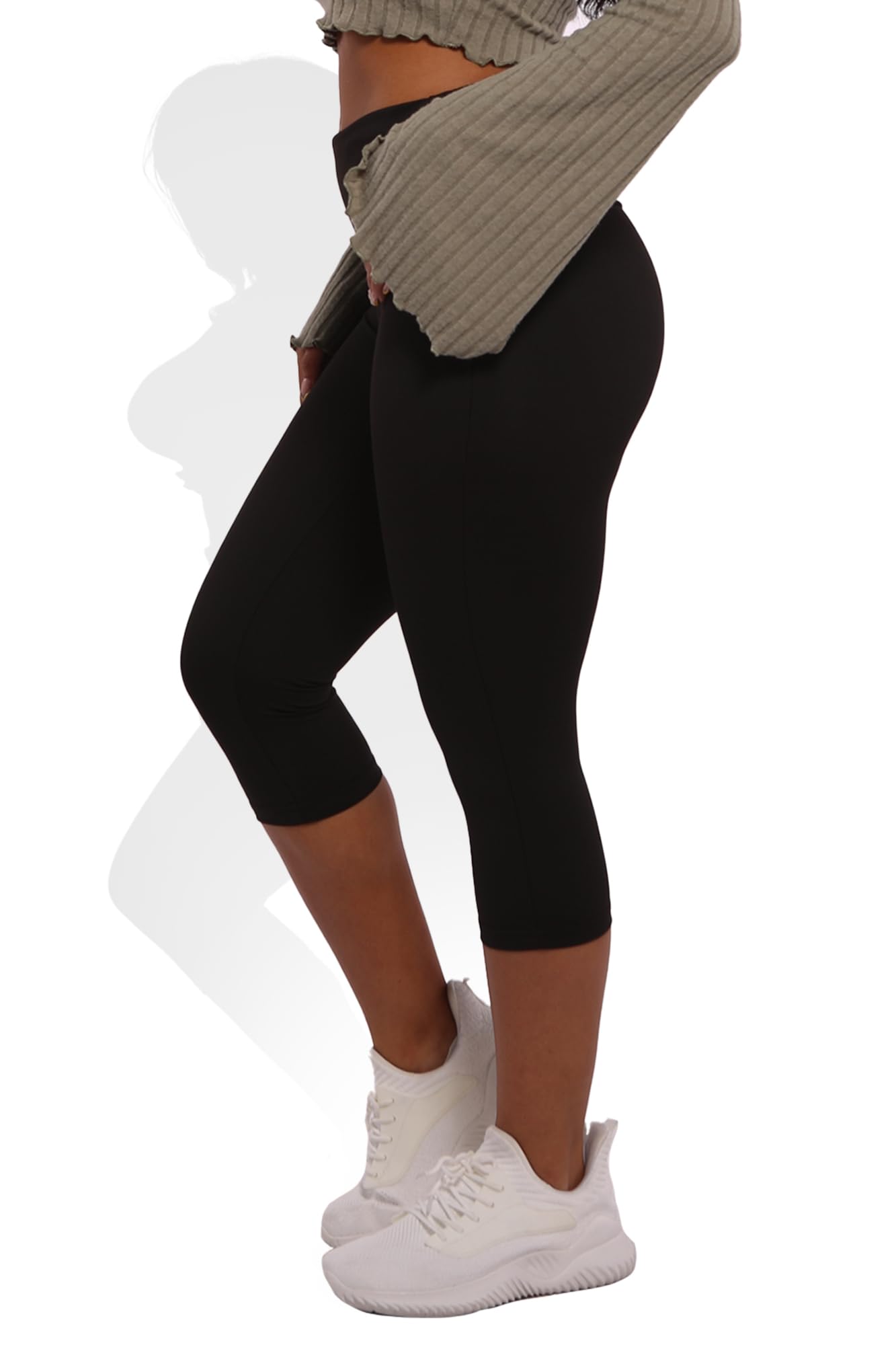 ShoSho Womens High Waist Tummy Control Butt Sculpting Leggings Athletic Workout Yoga Pants with Side Pockets Lightning Print Black/White Large