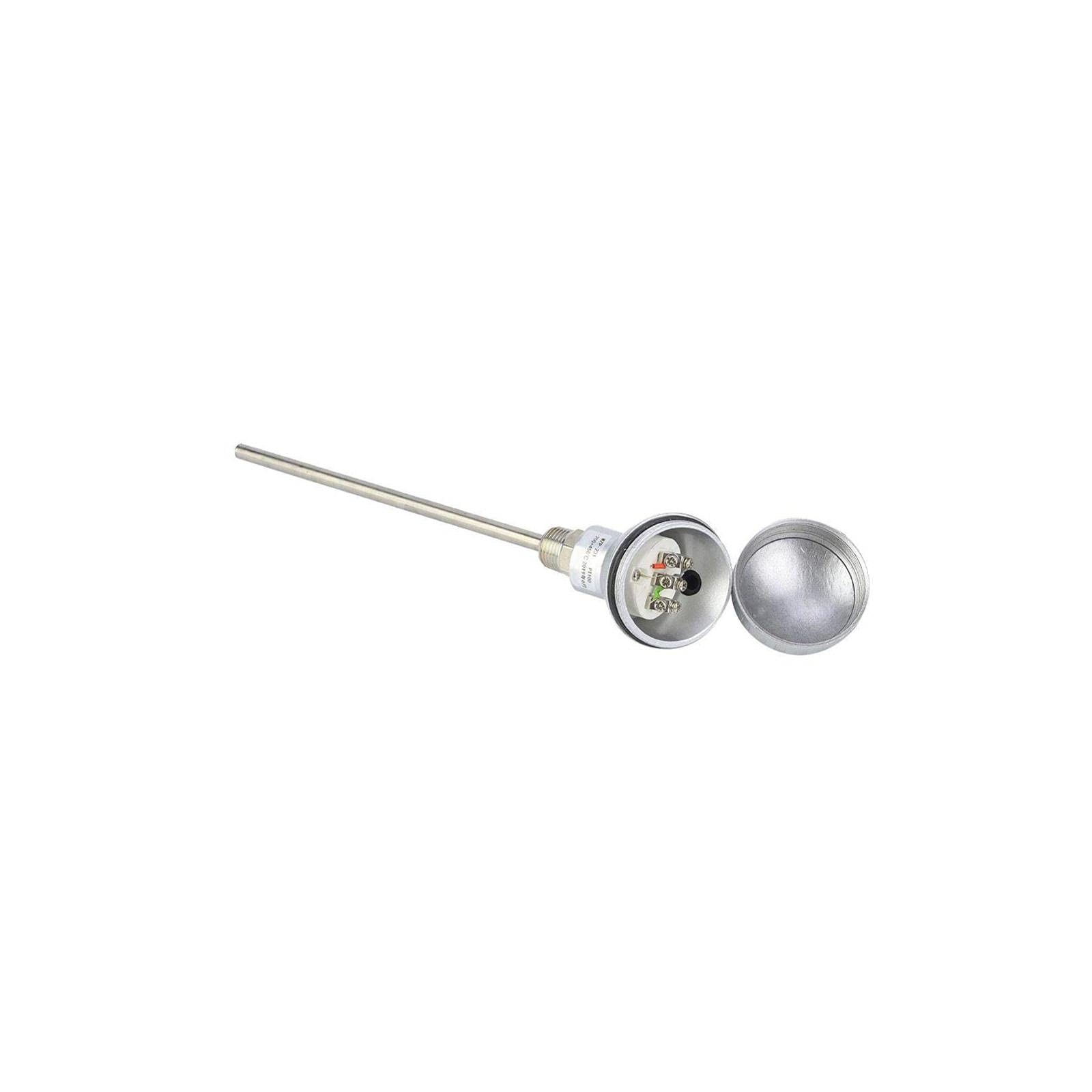 Nitrip RTD PT100 Temperature Sensor Probe 1/2" 201 Stainless Steel NPT Thread Thermocouple Terminal Head(200mm)