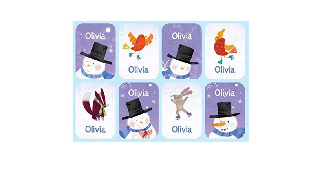 Personalized Stickers for Kids, Snowman - I See Me!