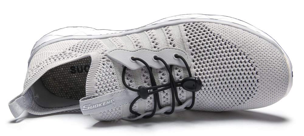 SUOKENI Women's Quick Drying Slip On Water Shoes for Beach or Water Sports LightGray.,Size:US 8/EU 39