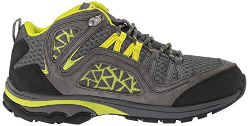 Propet Women's Propet Peak Boot, dark grey/lime, 12 MEDIUM Medium US