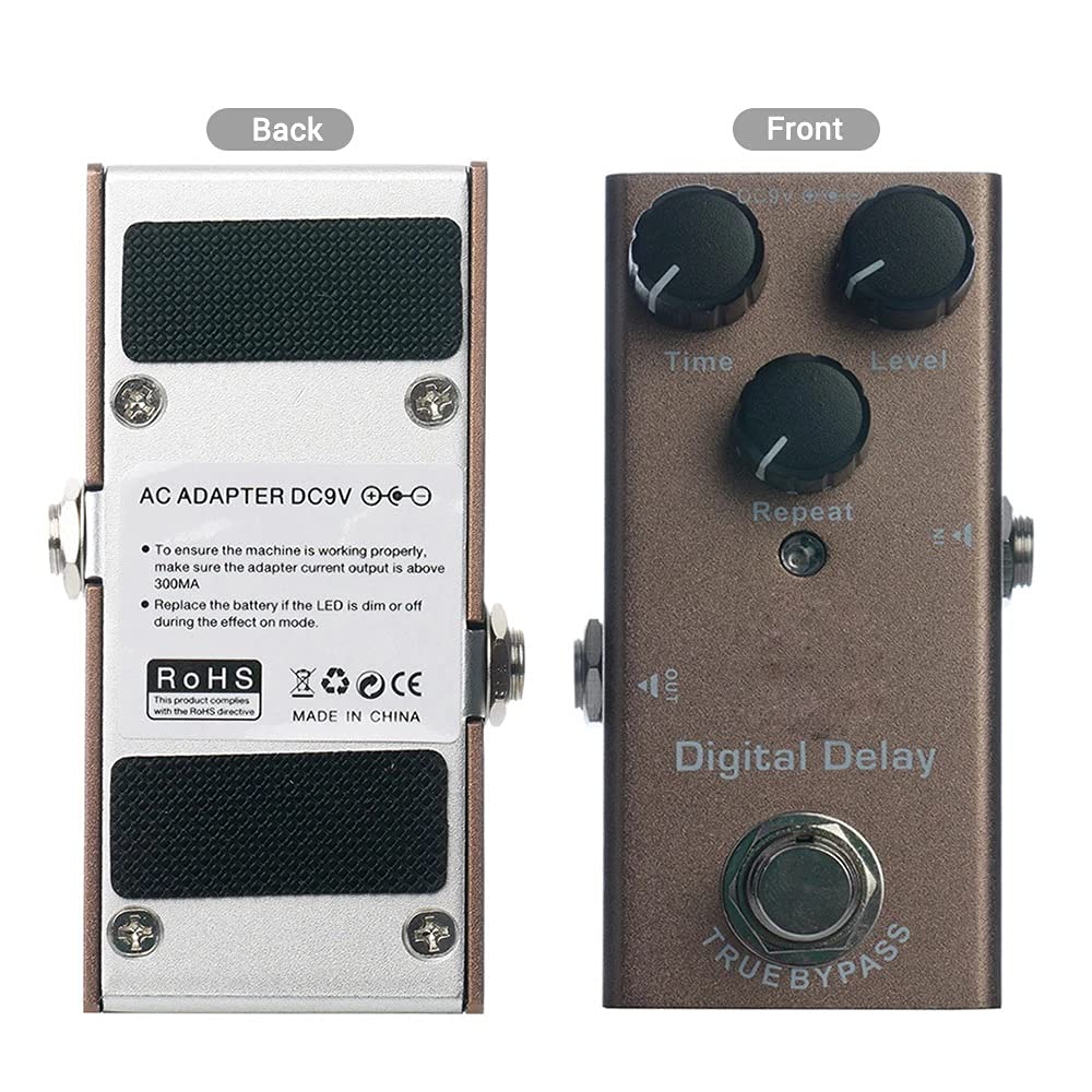 SHYPT Digital Delay Guitar Effect Pedal with ABS Control Knobs Mini Single Pedal for Electric Guitar Pedal