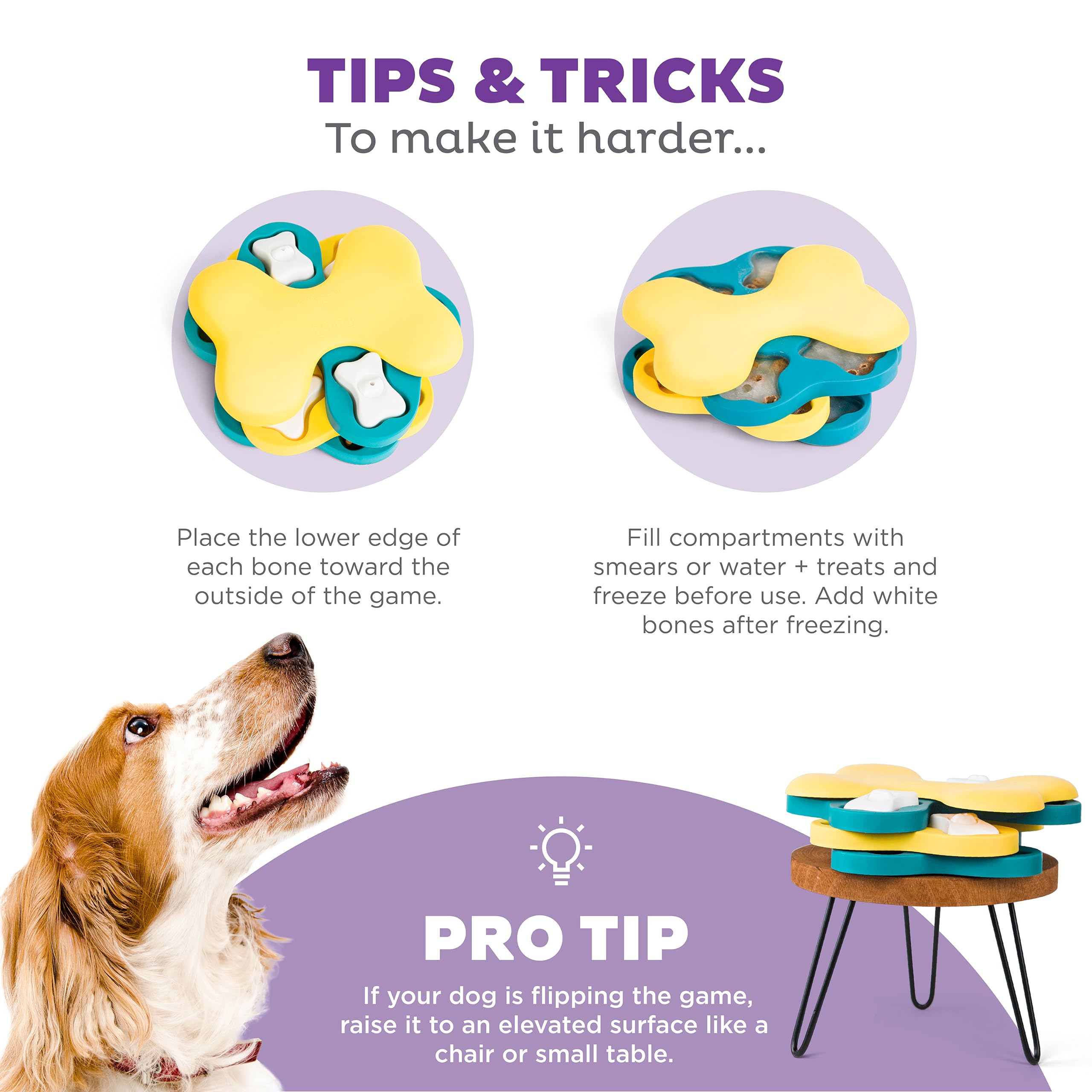 Outward Hound Nina Ottosson Dog Tornado Dog Puzzle Interactive Treat Puzzle Dog Enrichment Dog Toy, Level 2 Intermediate, Blue