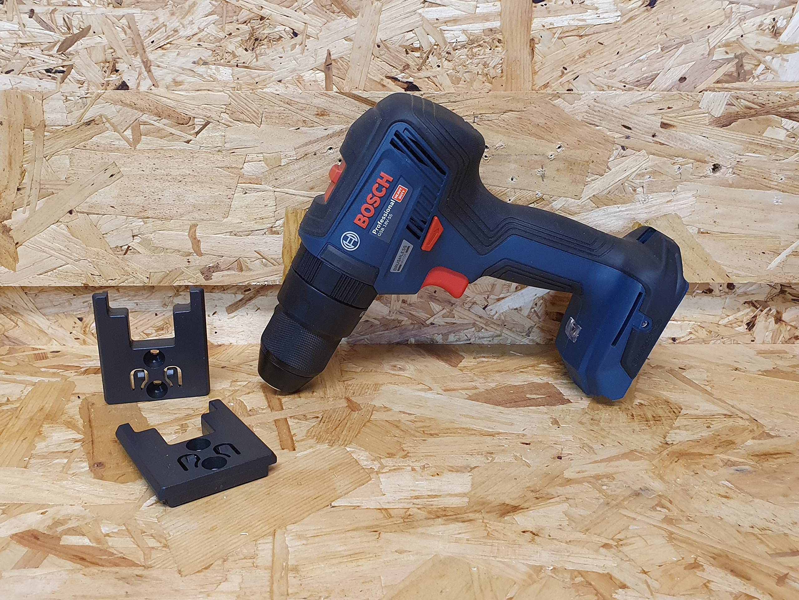 StealthMounts Locking Bosch Tool Holder 4 Pack of Bosch Tool Mount | Bosch Tool Storage | Bosch 18V Tool Holder | Bosch Drill Holder | 18V Bosch Tool Mount | Made in UK