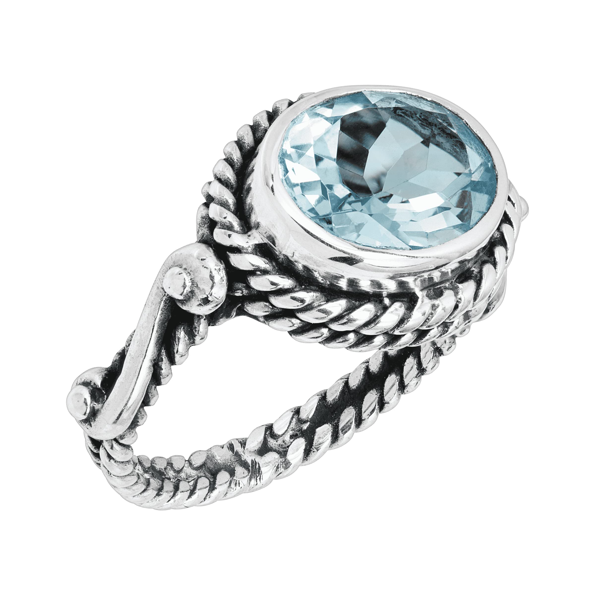 Silpada 'Torrington' Blue Topaz Ring in Sterling Silver, Size 9, Size 9