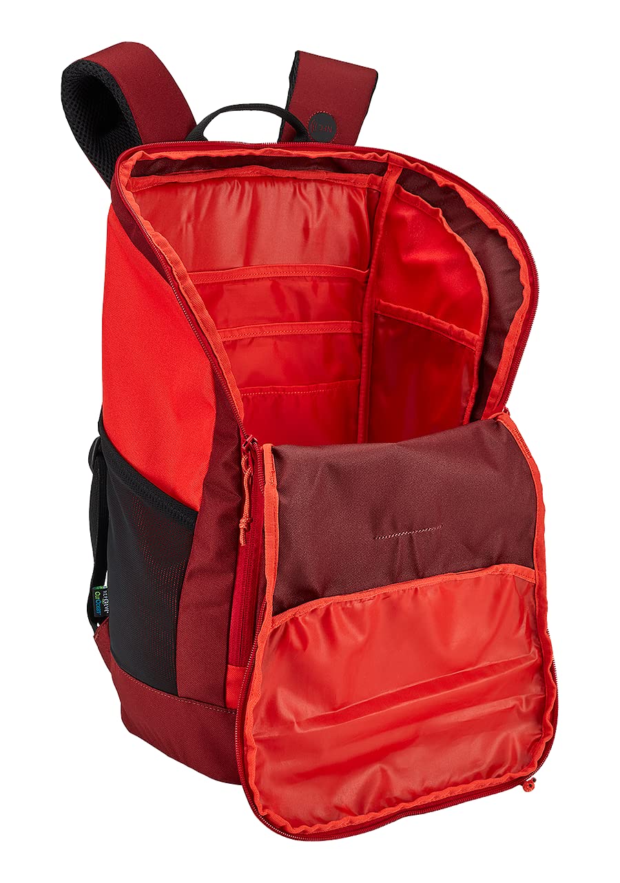 NIXON Hauler 25L Backpack - Burgundy/Fire - Made with REPREVE® Our Ocean™ and REPREVE® recycled plastics.
