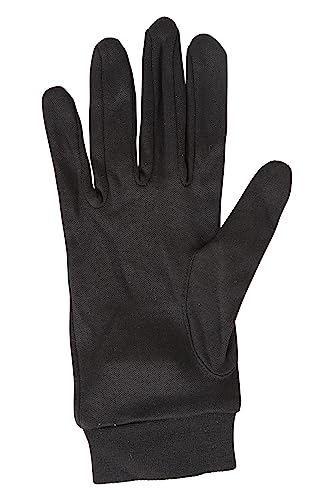 Mountain Warehouse Silk Gloves - 100% Silk Ski Gloves Black Large