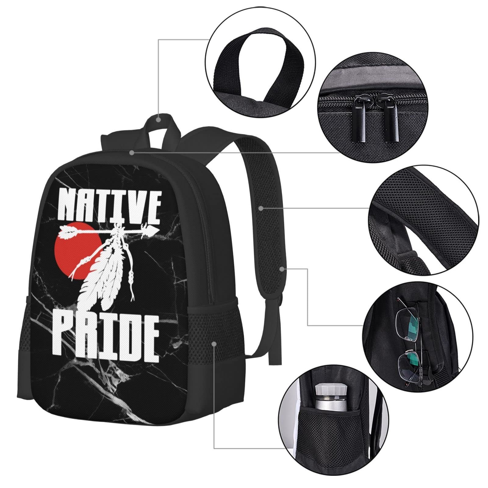 RUNAUP-NATIVE-PRIDE-Backpack, Lightweight Backpack Classical Casual Daypack For Women Men