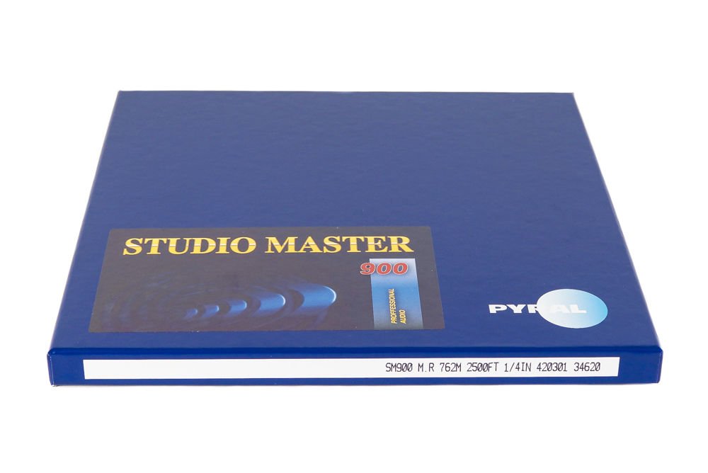 NEW RTM PYRAL BASF SM900 1/4" 2500' 762m 10.5" Metal Reel NAB Hinged Box RMG/EMTEC Studio Mastering Tape R34620