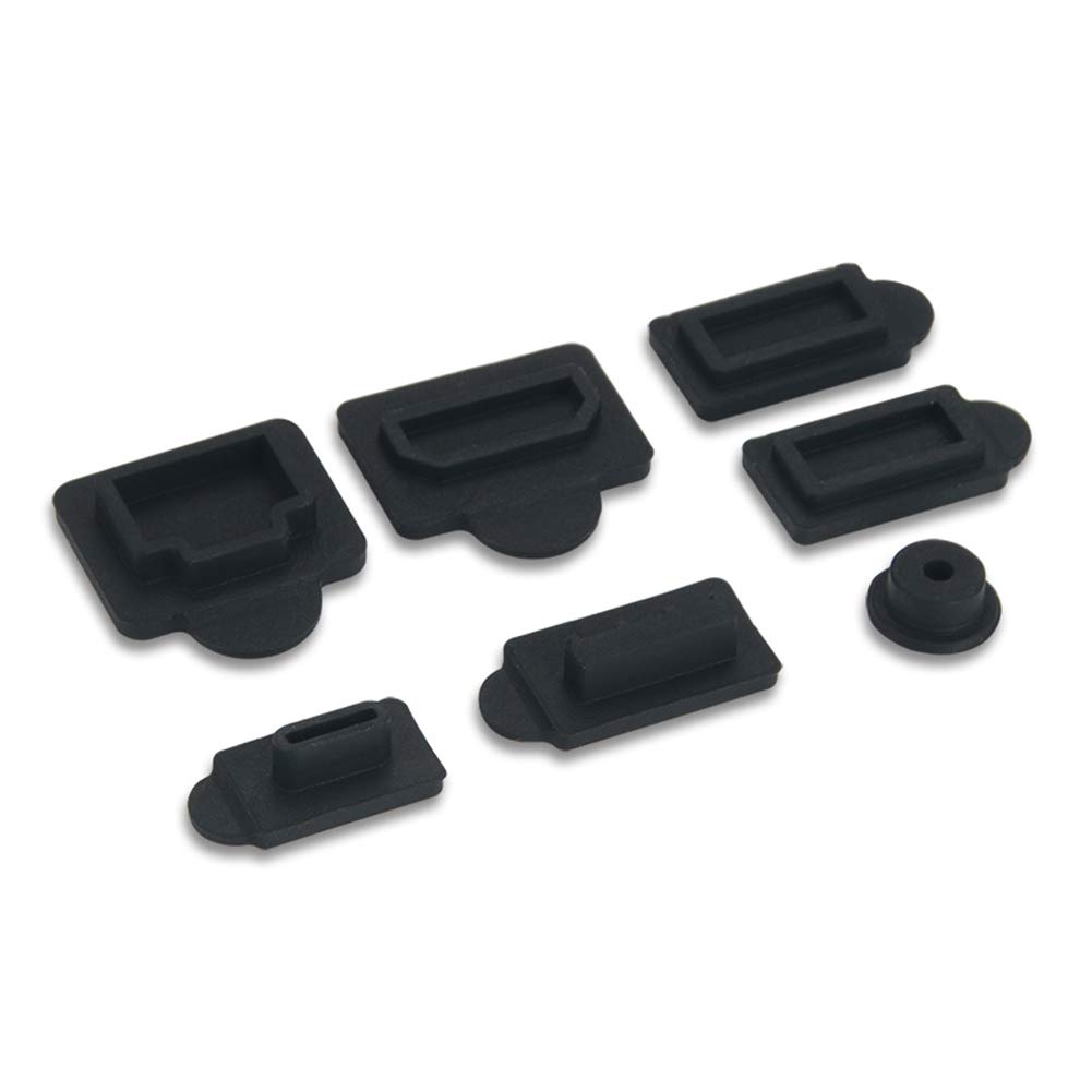 Silicone Dust Plugs for PS5, USB HDMI-compatible Interface Anti-Dust Cap Cover for Playstation 5, 1 Set 7pcs