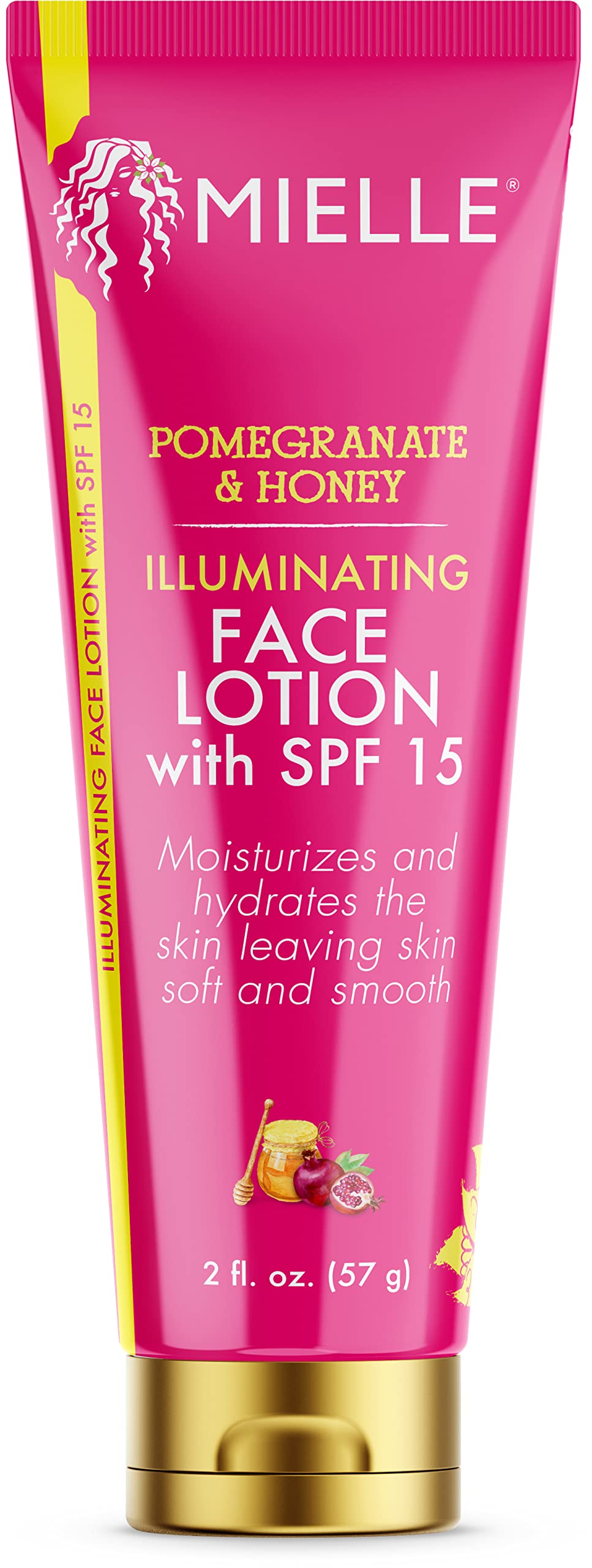 Mielle Organics Pomegranate & Honey Illuminating Face Lotion w/SPF 15, 2 Ounces