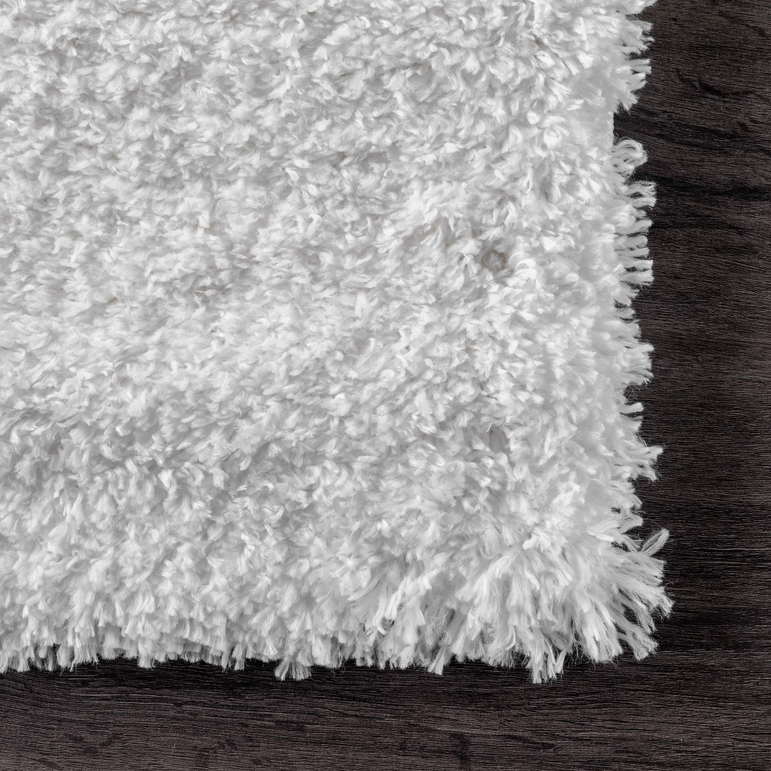 nuLOOM Gynel Contemporary Shag Area Rug, 8x10, Snow White