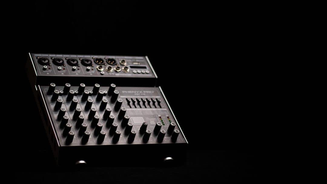 Professional DJ Audio Mixer, Phenyx Pro Sound Mixer, 6-Channel Sound Board Mixer Audio w/Bluetooth & USB Audio Interface, Stereo Equalizer, 16 DSP Effects, 3-Band EQ, For Studio & Stage (PRX-600)