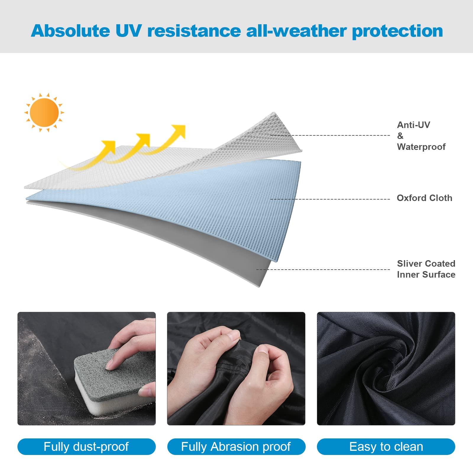 Treadmill Cover - Waterproof Outdoor Non-Folding Treadmill Covers Upgraded Dustproof Protective Cover for Indoor Gym Running Machine