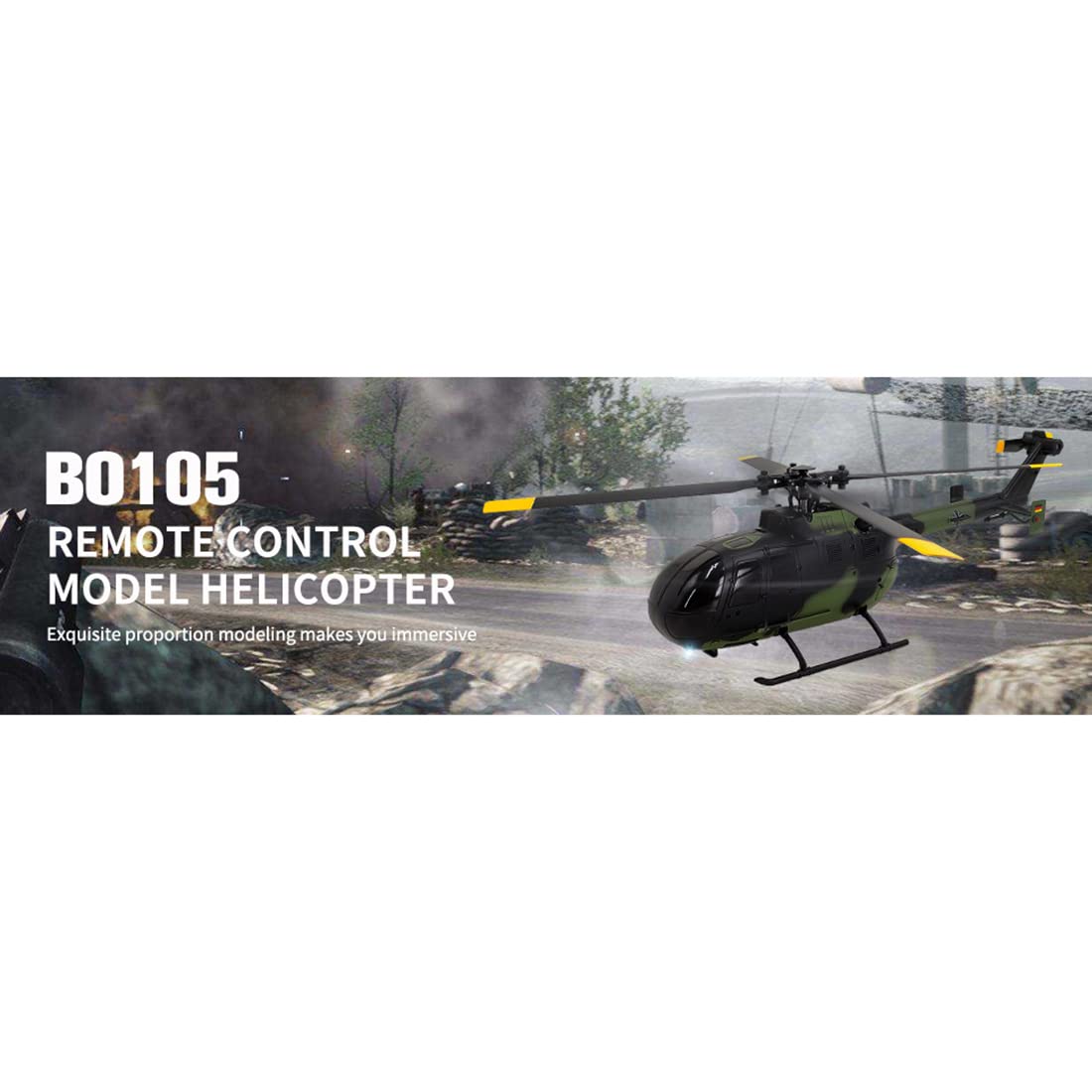 MOYRETTY 1/18 4CH 2.4G RC Helicopter Model for Beginners, Remote Control Stunt Helicopter (RTF Version)