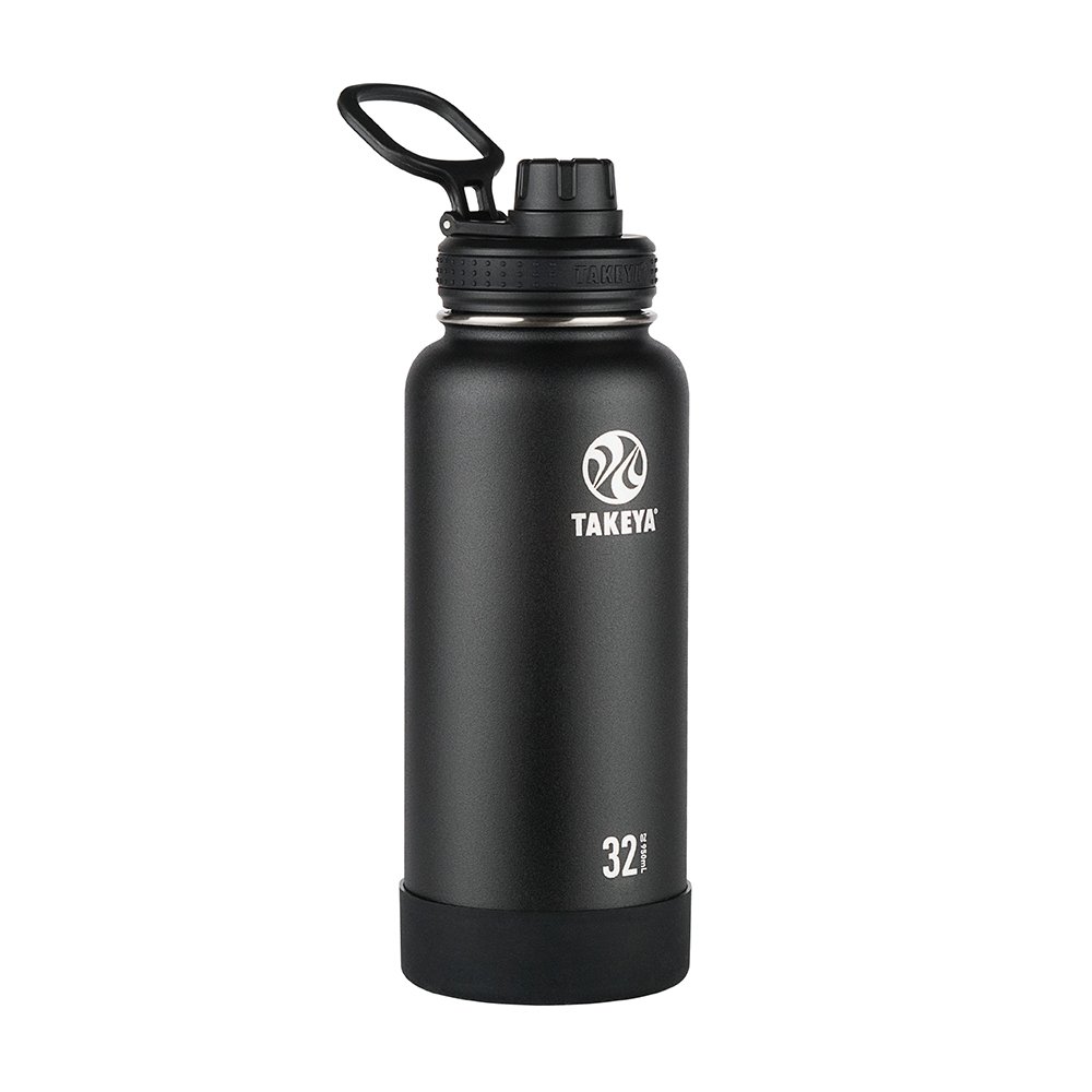 Takeya Actives Insulated Stainless Steel Water Bottles with Insulated Spout Lids, 32oz