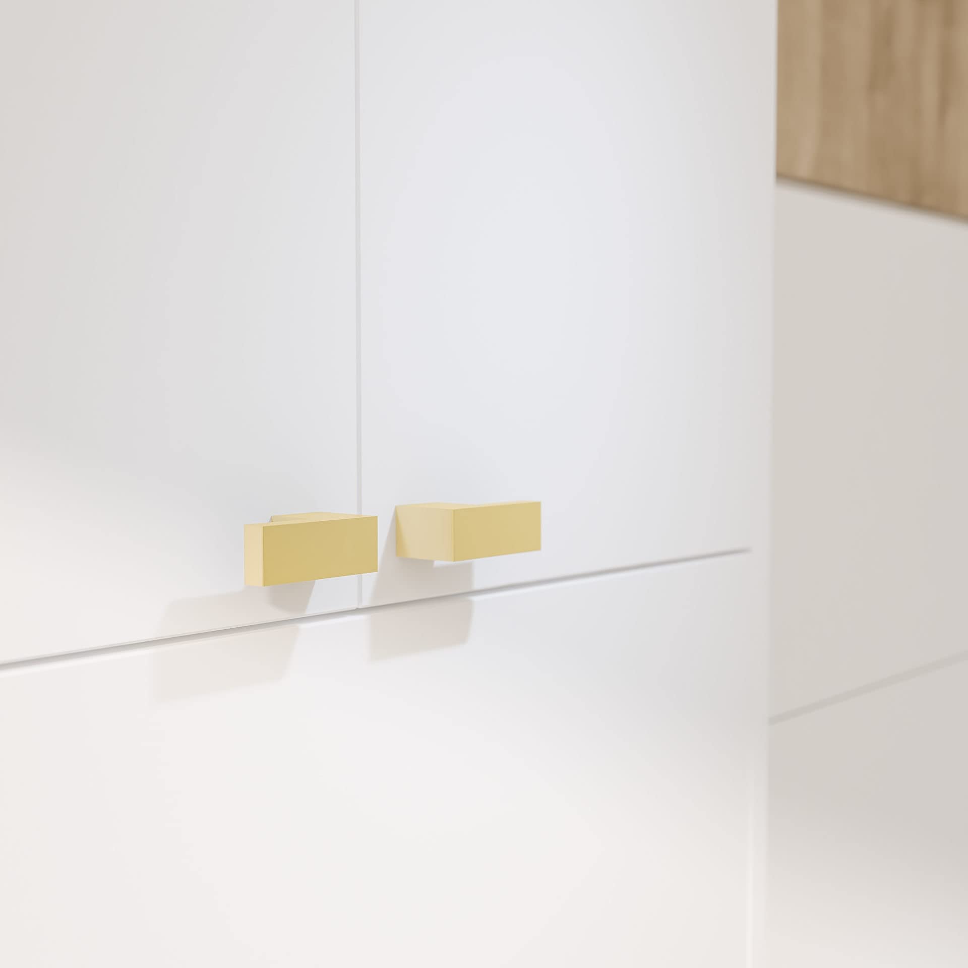 Richelieu Hardware 79761654165 5/8 in (16 mm) Center Brushed Gold Contemporary Cabinet Pull