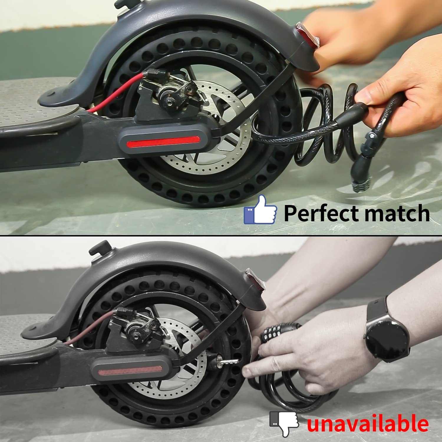 Scooter Lock,Bicycle Lock, Bicycle Accessories, Bike Lock Cable Etronic Lock, Compatible with Xiaomi M365 / M365 Pro / 1S / Essential/Gotrax GXL/Gotrax XR