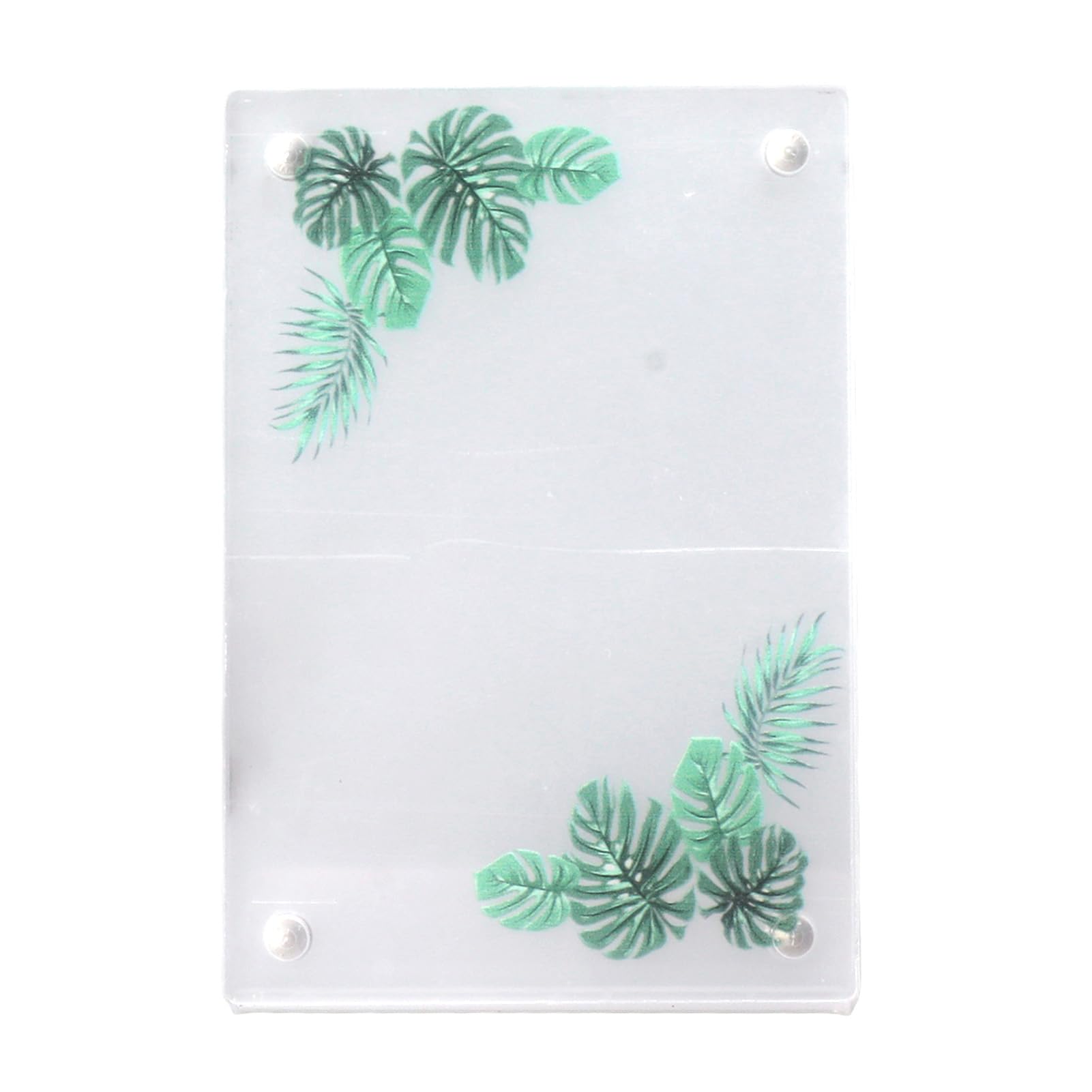 Photo Frame, Clear Acrylic Desktop Photo Frame Simple Cleaning Magnetic Stable Placement for Home (Monstera Leaves)