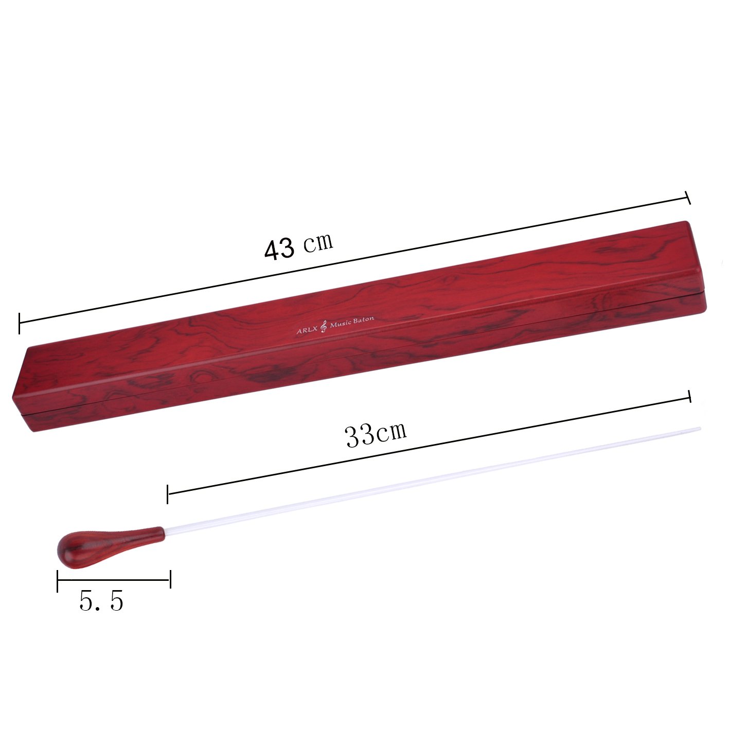 Music Conducting Baton Orchestra Baton Rosewood Handle Baton with Wooden gift box Conducting Baton(Rosewood Baton+Wooden Box)