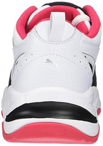 Puma Women's Cilia Sneaker, White Black-red Rose Silver, 7.5 M US