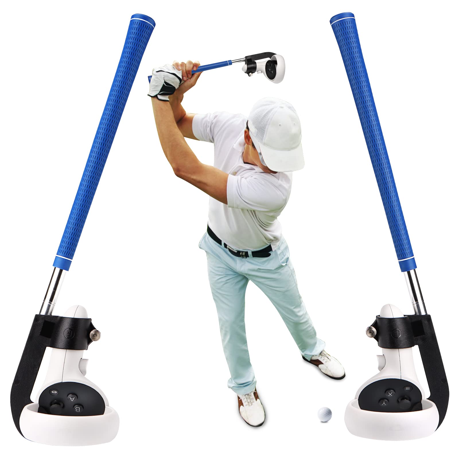 VR Golf Games Accessories for A Atandard Round Golf Club and Battery Pack for Oculus Quest 2