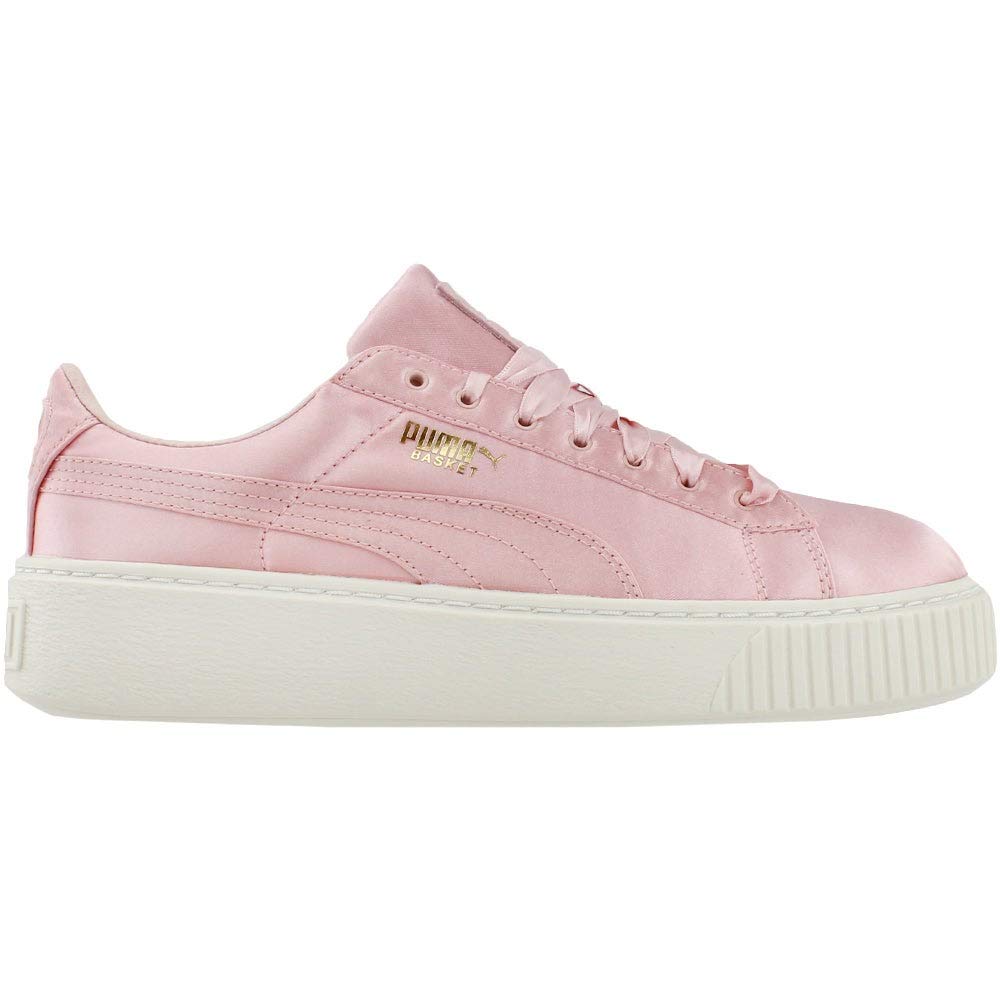 PUMA Womens Basket Platform Satin Platform Sneakers Casual Shoes Casual - Pink - Size 10 B