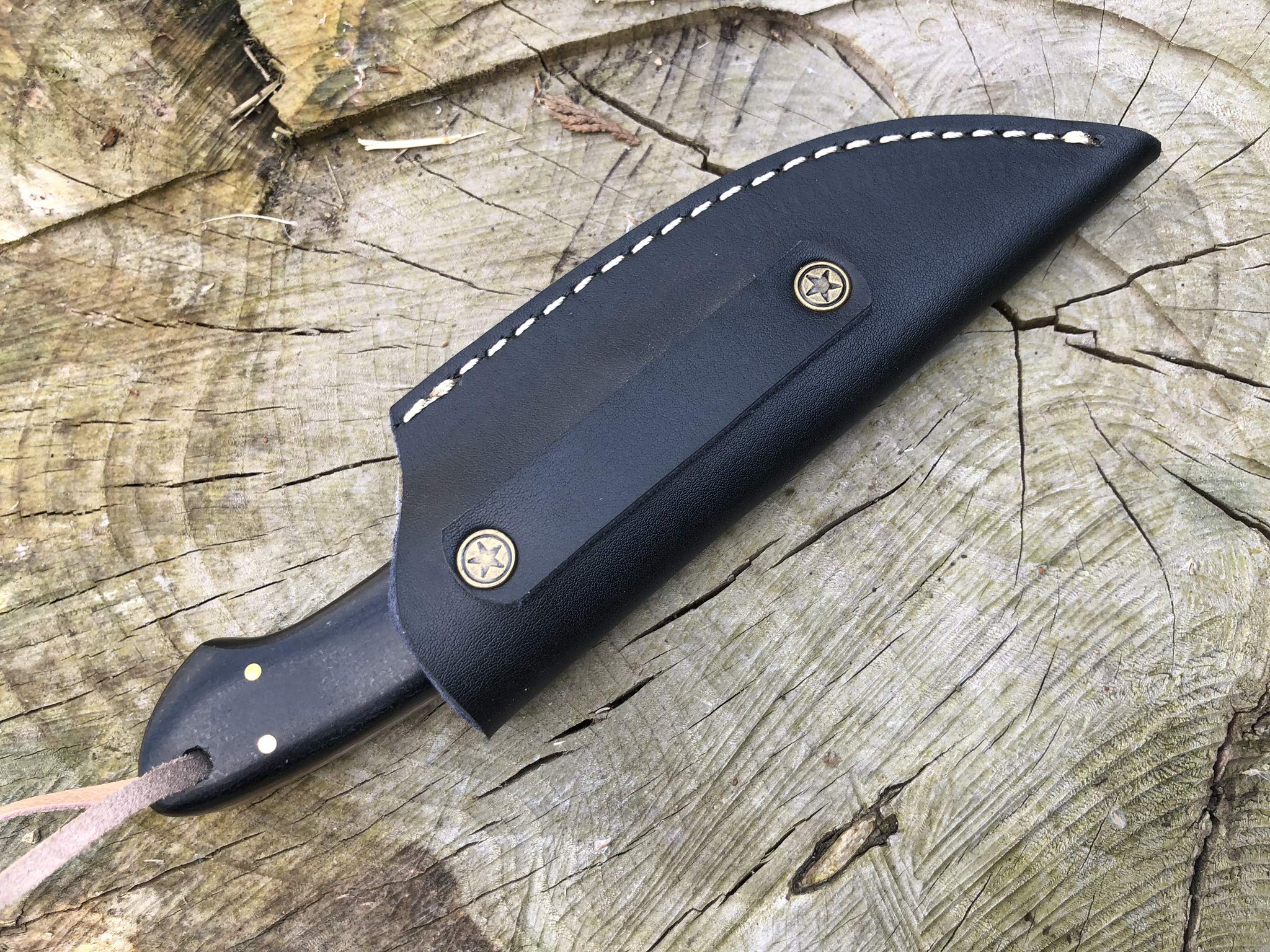 Perkin Damascus Steel Hunting Knife Bushcraft Camping Outdoor- SK1100