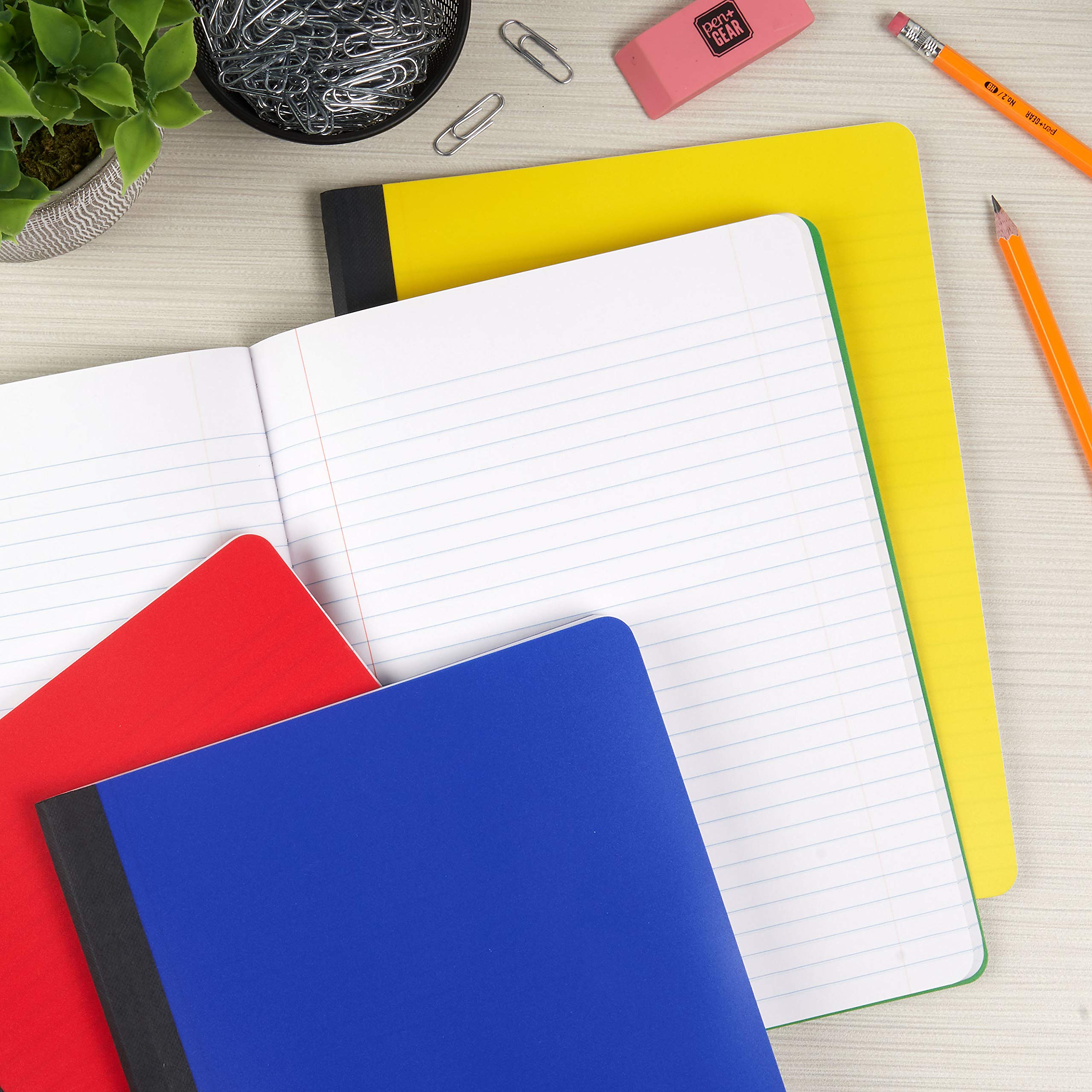 Pen + Gear Poly Composition Notebook College Ruled, 80 Sheet - 4 Pack