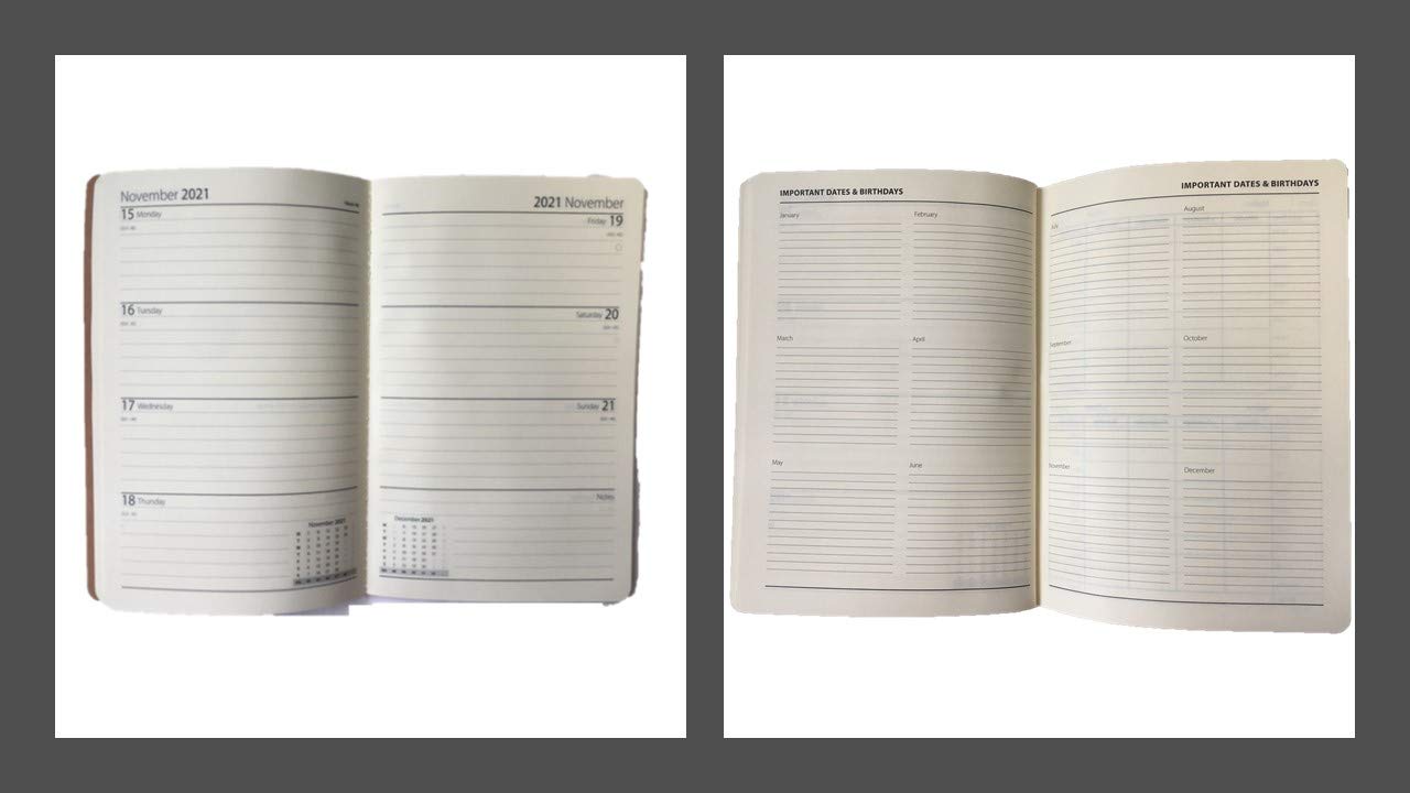 Tallon Kraft A5 2021-2022 Week to View Mid Year Academic Diary Fully Recyclable Eco Friendly, 3889