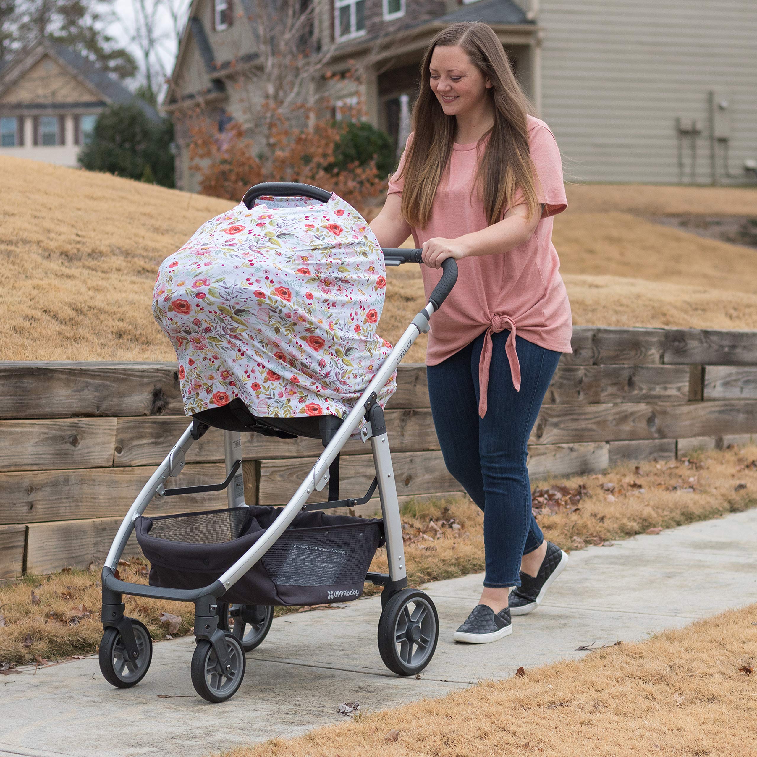 Nursing Cover for Breastfeeding, Car Seat, Stroller, Shopping Cart, High Chair for Baby, New Mom