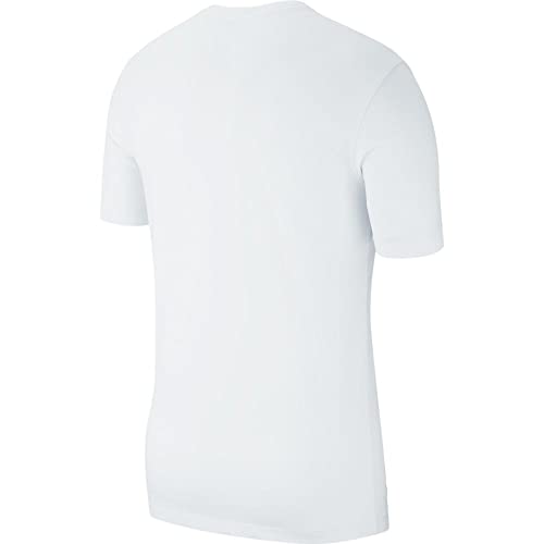 Nike Men's Dry Tee Drifit Cotton Crew Solid, White/Black, X-Large