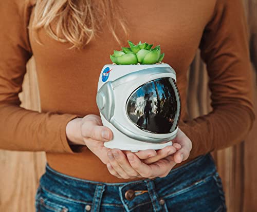 Silver Buffalo NASA Astronaut Decorative Artificial Faux Greenery Plant in Ceramic