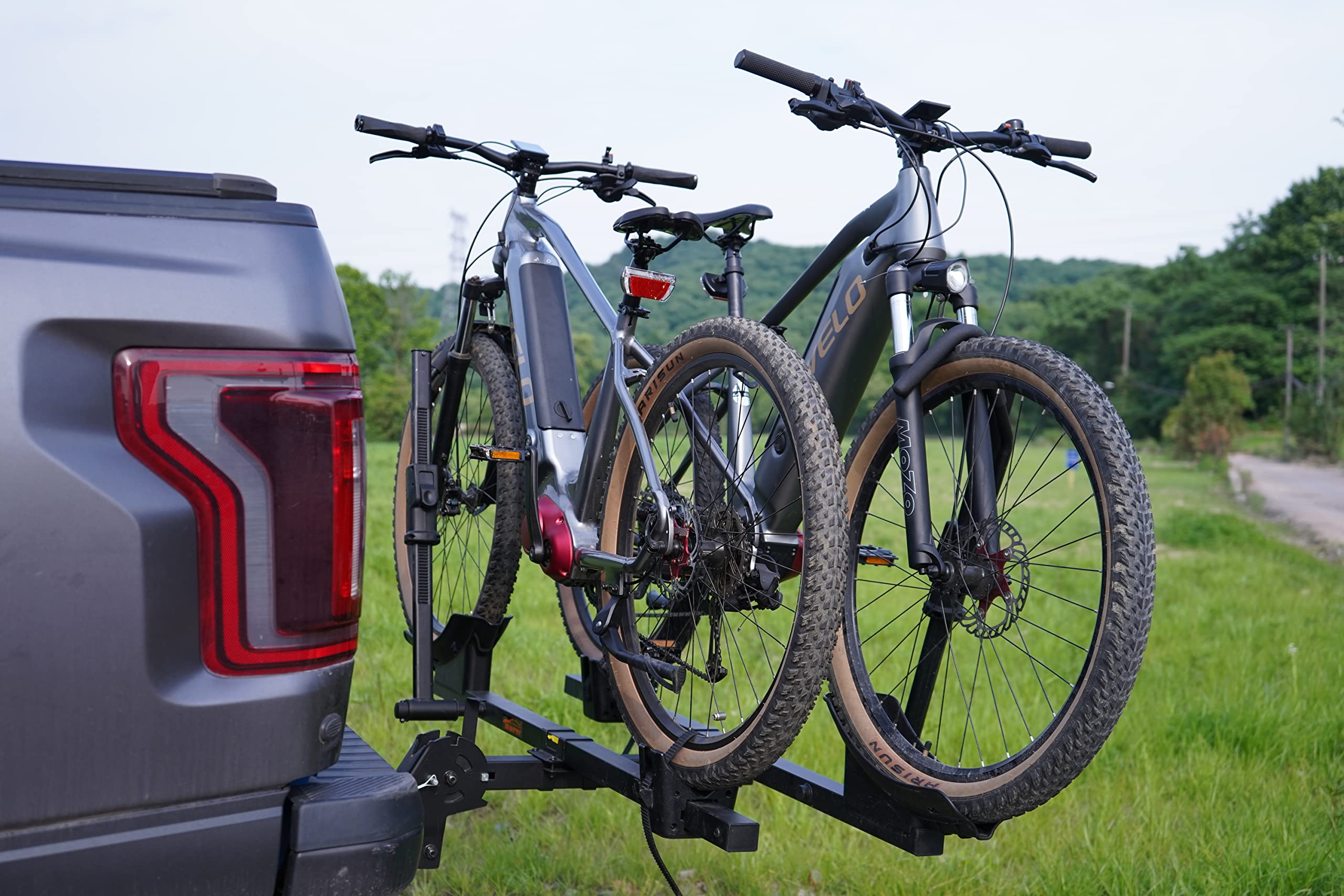 Towever 2" Hitch Bike Rack for 2 Bikes/Ebikes Ratchet Arms, Smart Tilting Easy Access to Trunk x 72 lbs (144 lbs Total) Extra Loading Capacity