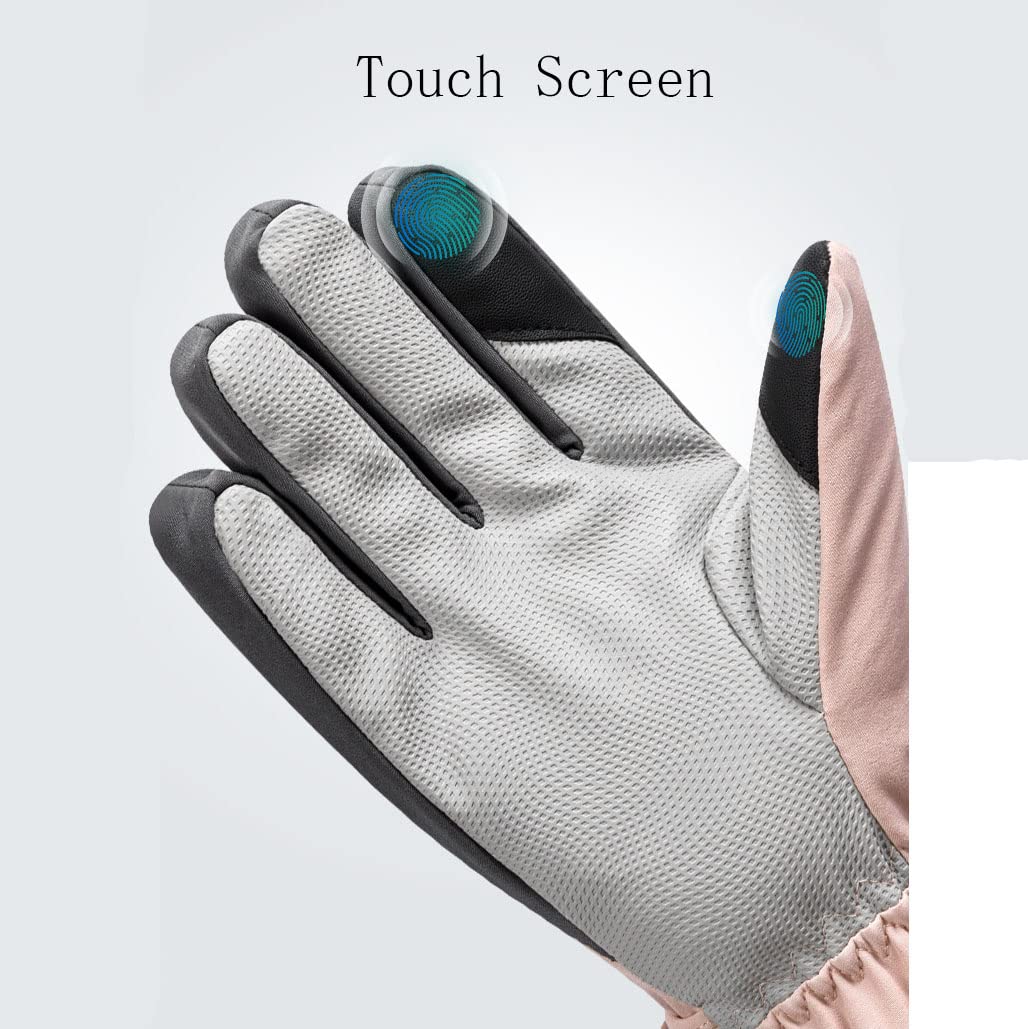 YYG Winter Skiing Golves Touch Screen Riding Golves for Electric Bike, Warm Windproof & Wterproof Gloves (Grey)