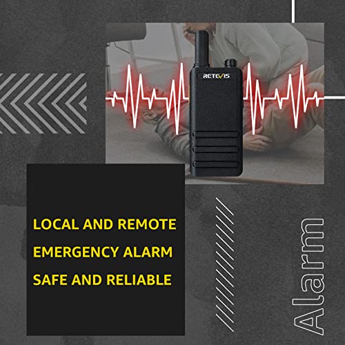 Retevis RT22P,New Version of RT22(2.0),Portable 2 Way Radio with Earpiece,1620mAh Battery,USB-C,Rechargeable Walkie Talkies(6 Pack) with 6 Way Multi Gang Charger,for Church Security School Warehouse