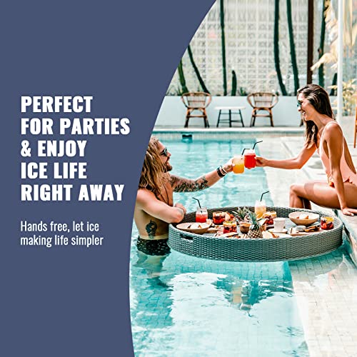 WANAI Ice Makers Countertop Portable Ice Machine 26.5lbs/24H 9 Ice Cubes in 6-8 Mins Electric Ice Making Machine with Ice Scoop and Basket L&S Bullet Sizes for Home Party Office Bar Camping RV