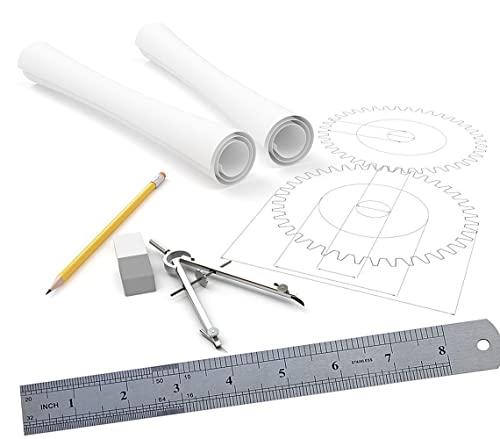 zmr 2 Pack Stainless Steel Machinist Engineer Ruler, Metric British Ruler with 1/10, 1/16, 1/20, 1/32Inch and 0.5mm,0.1cm for Engineering, School, Office, Architect, and Drawing (8Inch/2Pack)