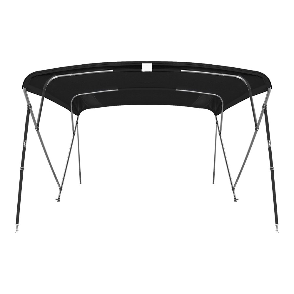 MSC 3 Bow 4 Bow Bimini Top Boat Cover with Rear Support Pole and Storage Boot(Navy, 4 Bow 8'L x 54" H x 91"-96" W)