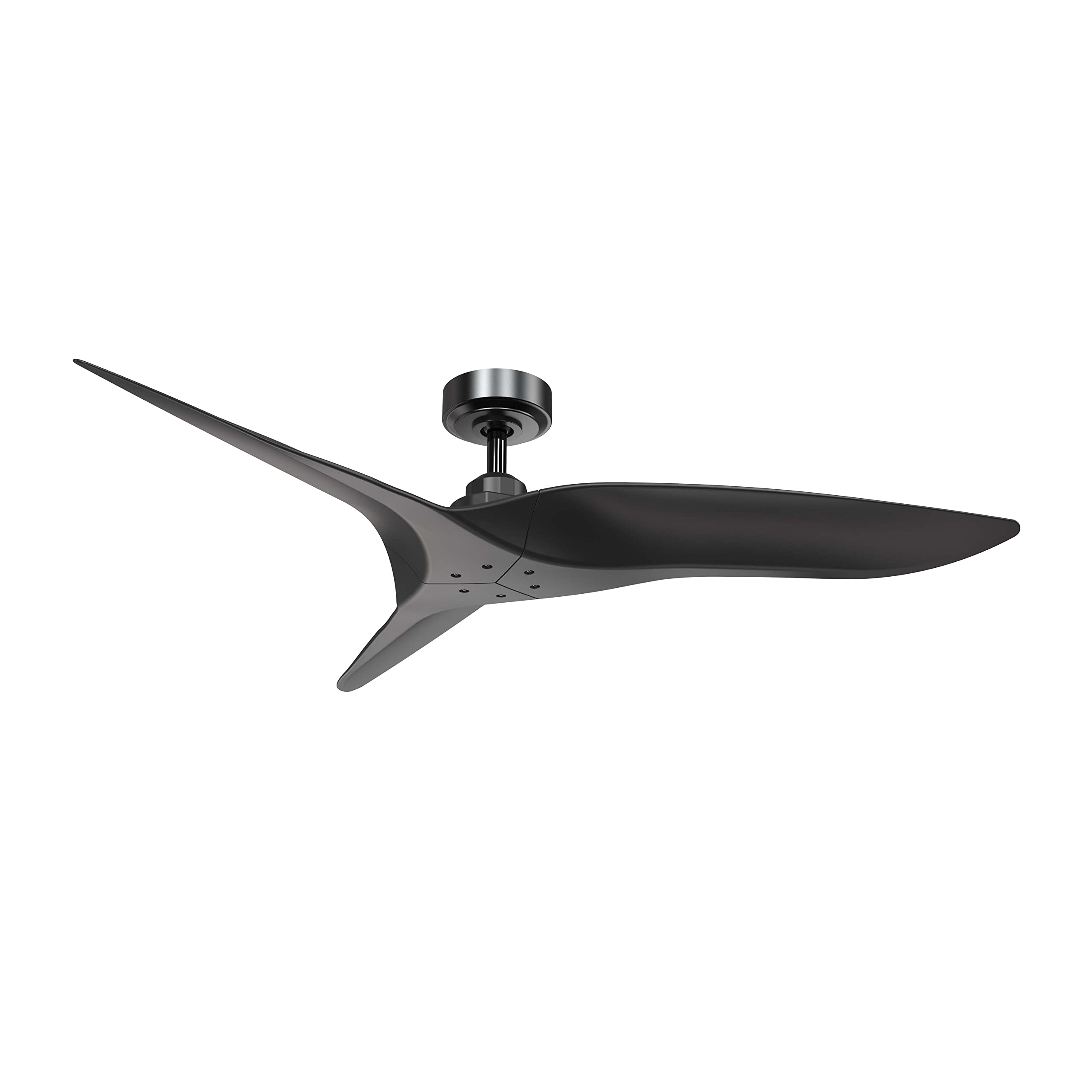Parrot Uncle Ceiling Fans with Remote Control Modern Black Ceiling Fans No Light for Bedroom Outdoor Ceiling Fans for Patios Covered, 56 Inch