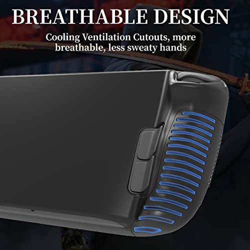 Silicone Case for Steam Deck Game Console with HD Screen Protector, Full Wrap Silica Gel Protective Cover Skin Gaming Accessories for Steam Deck, Anti-Slip/Sweat Proof/Scratch Resistant/Shock Proof