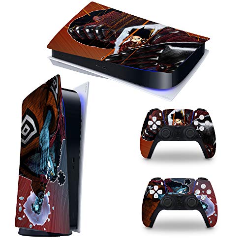 Sea Pirate King PS5 Standard Edition Console and Controller 5 Controller Skin Set - PlayStation 5 Vinyl