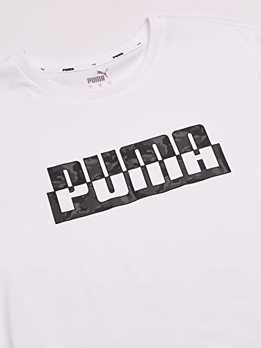 PUMA mens Core Camo Graphic Tee TShirt, Puma White, XSmall US