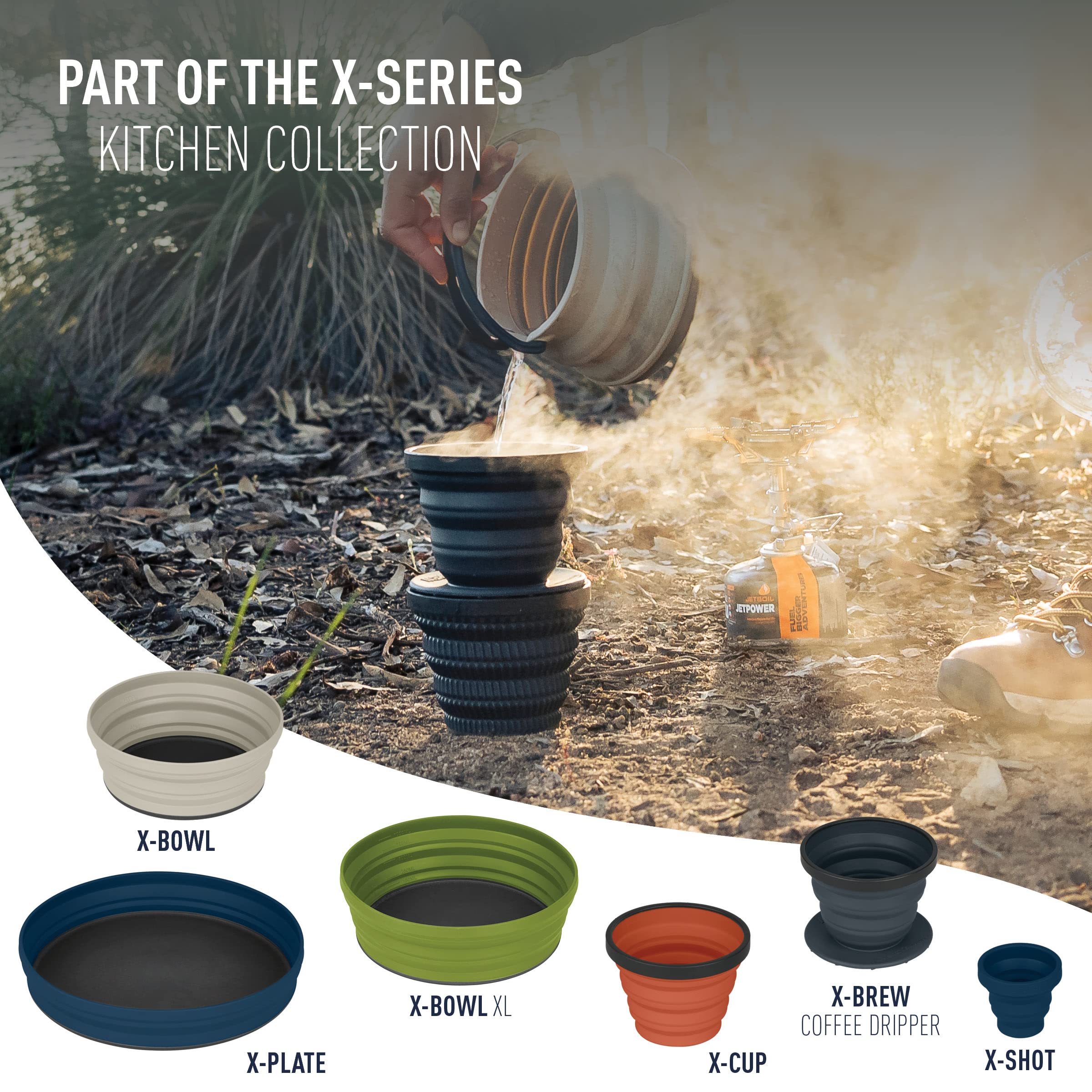 Sea to Summit X-Series Collapsible Silicone Cool Grip Camping Drinkware, Mug (16 oz), Charcoal