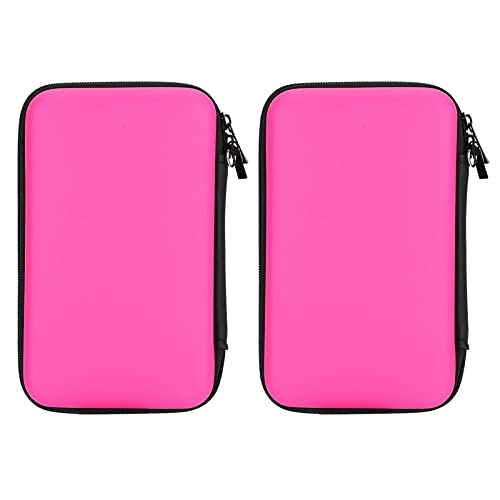 Storage Bag Game Consoles Storage Bag Double‑Layer Nylon Compartments Used to Store for Home 3DS LL Office 3DS(pink)