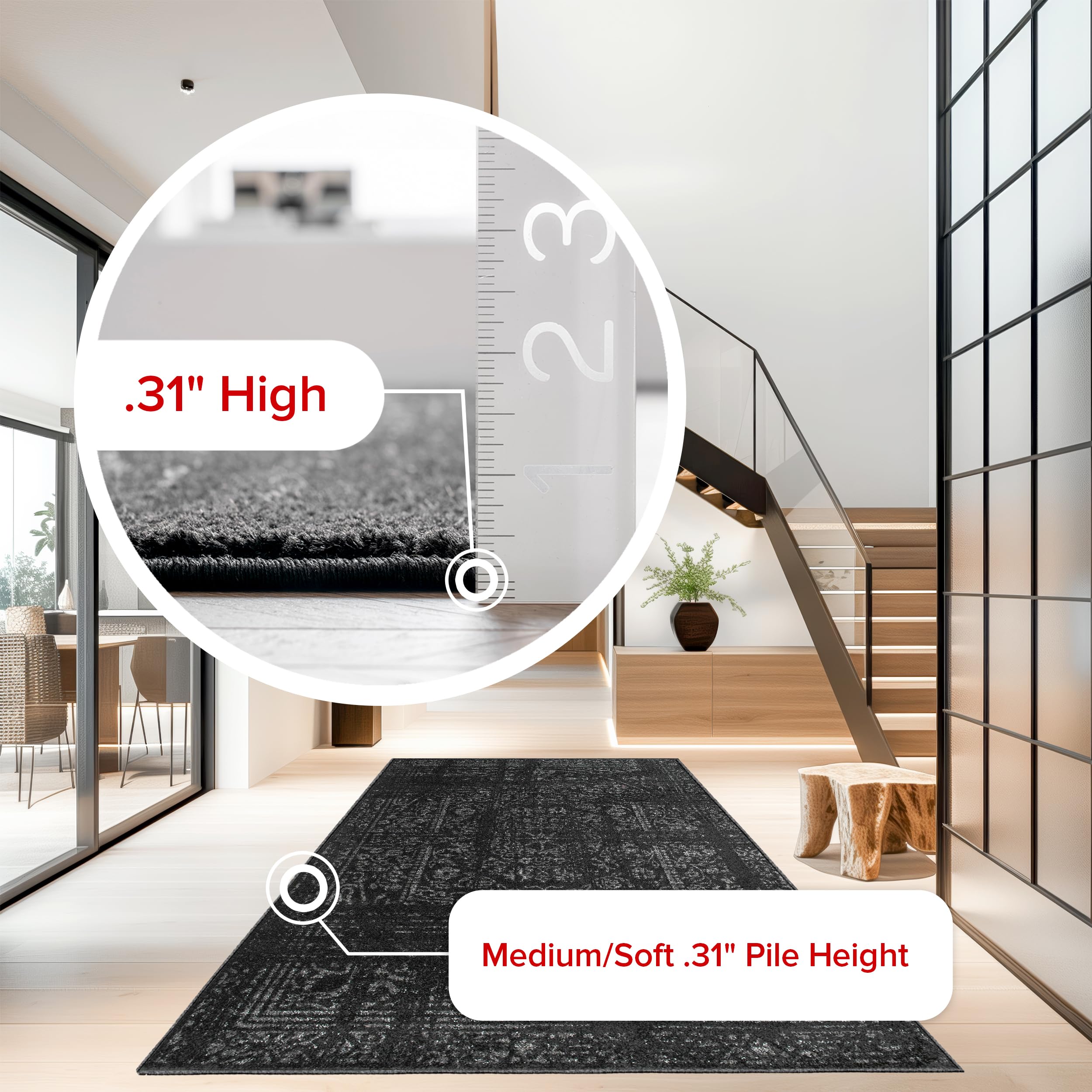 nuLOOM Remona Modern Abstract Area Rug, 7x9, Grey