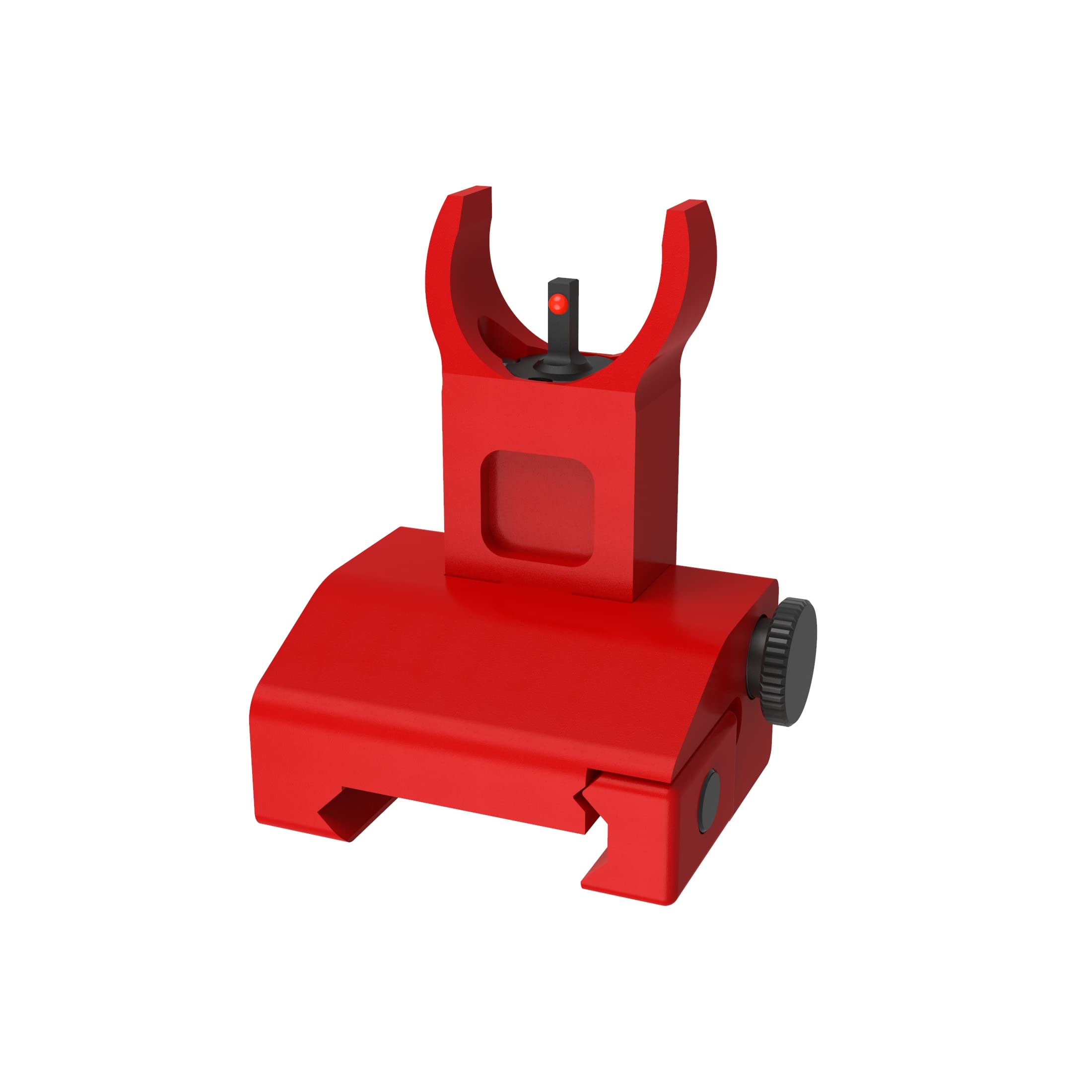 ZONGER Flip-Up Sight, Backup Iron Sight with Red and Green Dot for Picatinny Weaver Rails (Red)