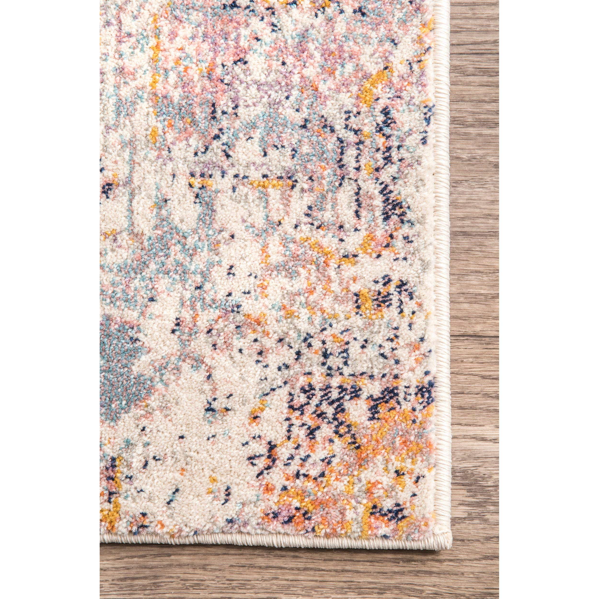 nuLOOM Rosette Vintage Tribal Area Rug , 8' x 10', Blush, Rectangular