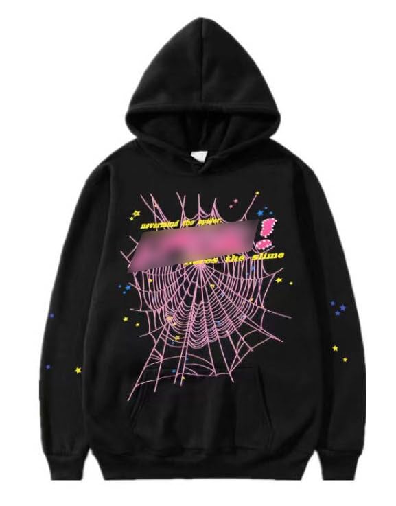 OATSBAS Hip Hop Spider Hoodie for Men Graphic Hoodies Tracksuit Pullover Sweatshirt for Women Men (Medium,Black Top 1)