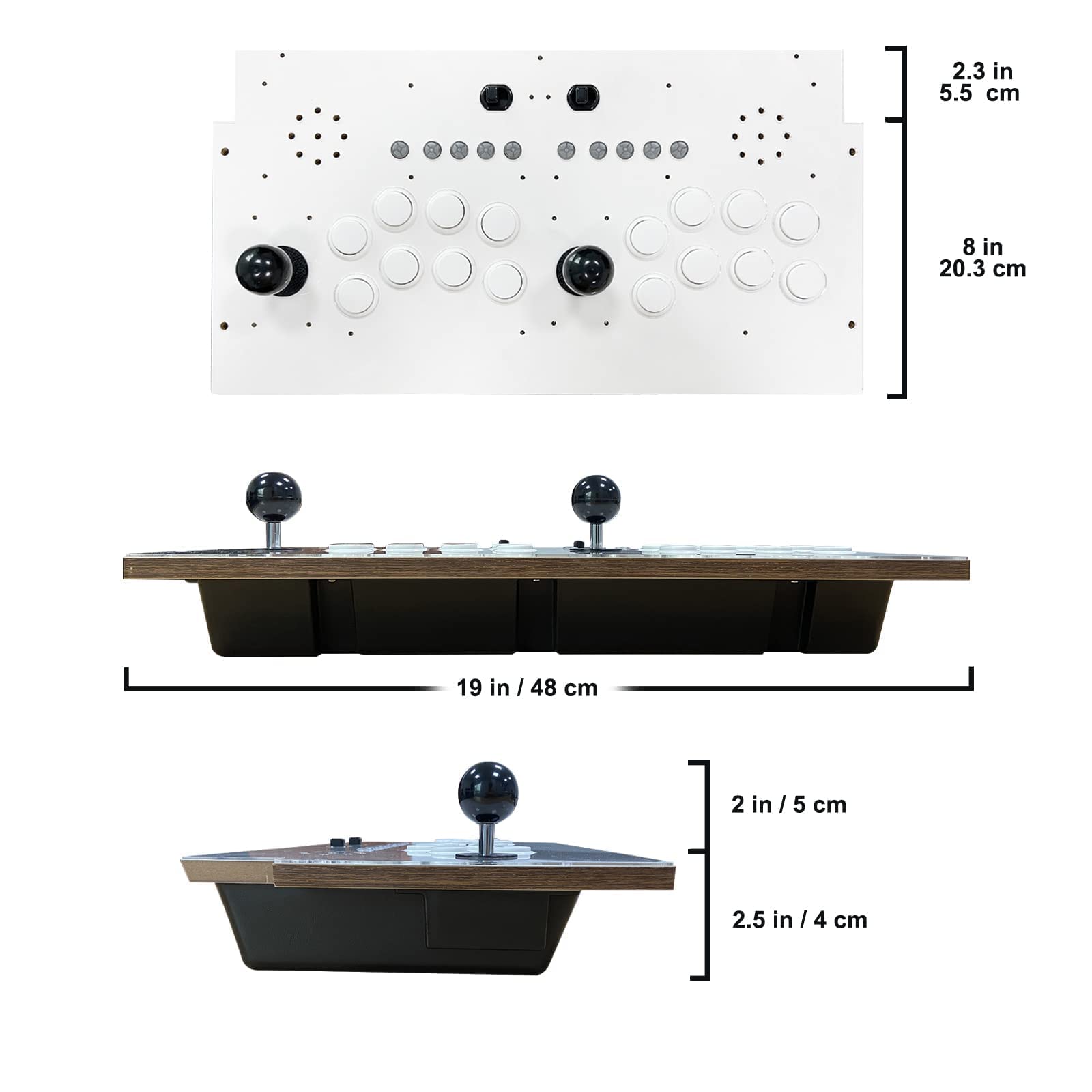 PS4 Fighting Stick for Arcade1Up Cabinet, Play Your PS4 on The Cabinet with Fighting Stick Specially Designed for Arcade1Up and 2 PS4 WL receivers